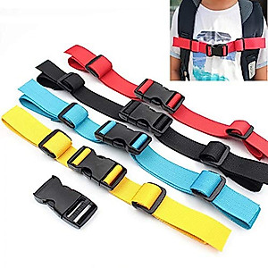 Macho River Collection *MRC* Children, Teen, Adult Adjustable Backpack Chest Strap (Turquoise/Black)