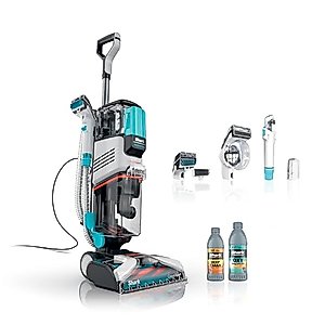 Shark EX201 CarpetXpert Upright Carpet, Area Rug & Upholstery Cleaner with StainStriker, Built-in Spot & Stain Cleaner, Perfect for Pets, Deep Cleaning & Tough Stain Removal, Carpet Shampooer, Cyan