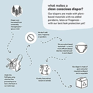 The Honest Company Clean Conscious Diapers | Plant-Based, Sustainable | So Delish + All the Letters | Super Club Box, Size 5 (27+ lbs), 100 Count