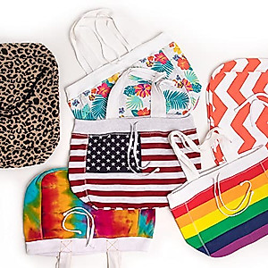 MV Sport Pro-Weave Large Everyday Fleece Travel Tote Bag with draw cords - One Size - Rainbow Pride