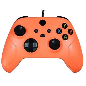 VISIONHMD Enhanced Wired Controller for Xbox Series X|S With 4 Remappable Buttons, 4 Motor Vibration sand 3.5mm Stereo Headset Jack, Compatible with Xbox One and PC/Laptop Windows7/8/10-Red
