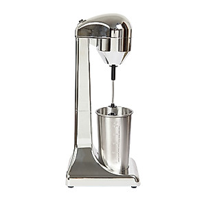 KONKENIE 110V 100W Single Head Stainless Steel Milk Shaker Commercial Milkshake Maker Blender Milk Shaking Machine 23000rpm/Min Sliver(15.2 * 7 * 4.9in)