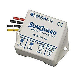 Morningstar Sunguard 4.5A Solar Charge Controller for 12V Batteries, Waterproof Outdoor Solar Panel Controller, Battery Controller Solar Controller 12V, Lowest Fail Rate Charge Controller