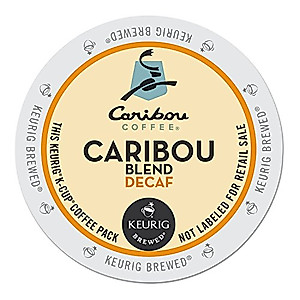 Caribou Coffee Caribou Blend Decaf Keurig Single-Serve K-Cup Pods, Medium Roast Coffee, 96 Count (4 Packs of 24)