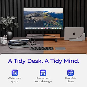 Ascrono Dock Adapter Bundle for 13" 15" 16" MacBook Pro - Docking Station - Dual Monitor 4K HDMI - Mac Docking Station Hub with Two Thunderbolt 4 USB-C Ports (for Models 2016-2020 with Touch Bar)