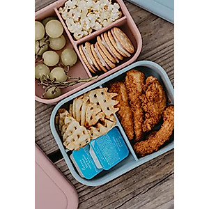 The Dearest Grey Leakproof Silicone Bento Box For Adults & Kids (Cloud)