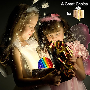 Proweber Alphabet Pop Fidget Toy Letters ABC Numbers Learning and Educational Toy Round Sensory Toys Popper Games Gift for Kids ADHD 4 Packs Double Side(2 Phonetics Numbers and 2 Uppercase Lowercase)