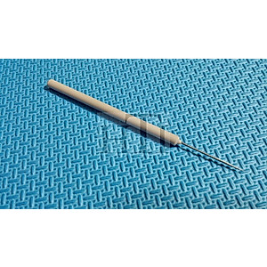 2 DISSECTING DISSECTION TEASING NEEDLE STRAIGHT + BENT CURVED WITH PLASTIC HANDLE (HTI BRAND)