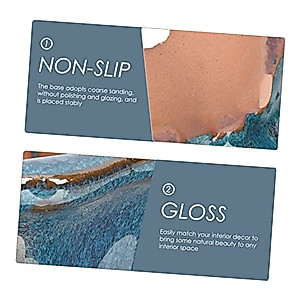 DOITOOL Home Decor Indoor Bonsai Balcony Hole Succulent Ceramic Floral Pots Decorative Glazed Desktop Planting Plant Stand Home for Containers Retro Pot Small Drainage Mini Planter Flower Desk Decor