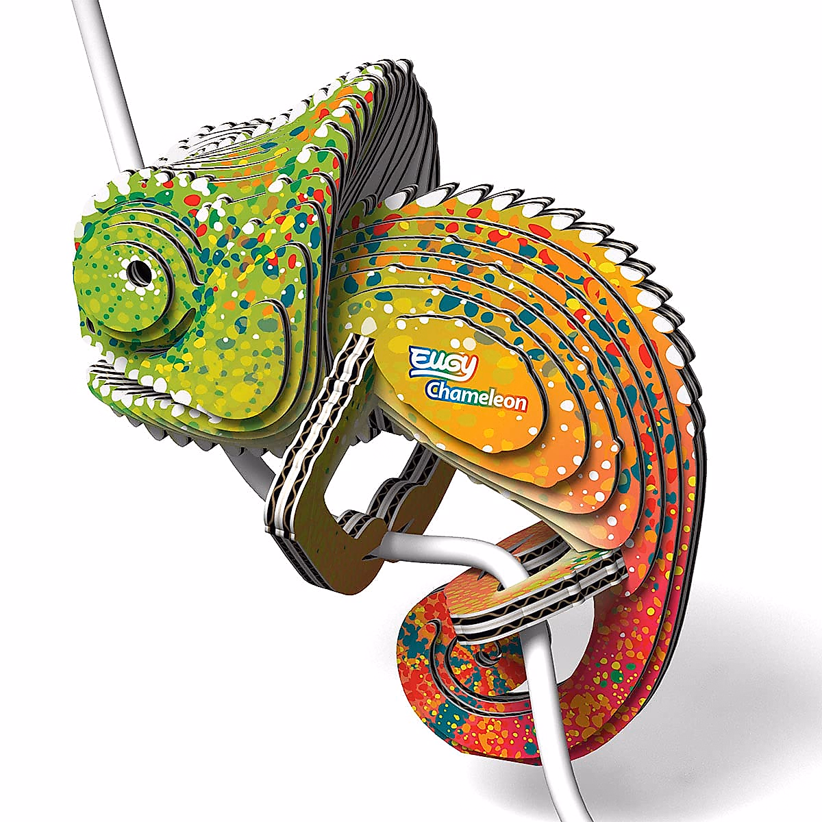 Eugy Chameleon 3D Puzzle, 31 Piece Eco-Friendly Educational Toy Puzzles for Boys, Girls & Kids Ages 6+