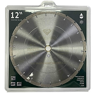 ALSKAR DIAMOND USA ADLSS 12 inch Dry or Wet Cutting General Purpose Segmented High Speed Diamond Saw Blades for Concrete Stone Brick Masonry with Arbor 1"-20mm (12")