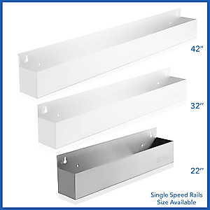 GRIDMANN 22-inch Single Speed Rail - Stainless Steel Liquor Bottle Holder Rack for Bars