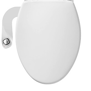 Bio Bidet by Bemis Caswell Toilet Seat with Perfect Fit, Fresh Water Spray, Non-Electric, Easy to Install Bidet, ELONGATED, White