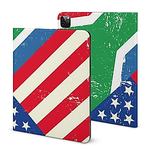 American South Africa Flag Protective Case with Soft Back Smart Stand Case Cover with Pencil Holder Compatible with IPAD Pro 2020 （11in）