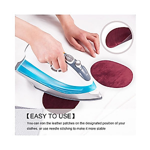 PH PandaHall 14pcs Elbow Patches 7 Colors Iron On Patches Oval Elbow Suede Fabric Appliques Cloth Sew On Knee Patches Repair Patches for Sweatshirt Loose T Shirt Jeans Jacket Tops, 4.3 x 5.5Inch