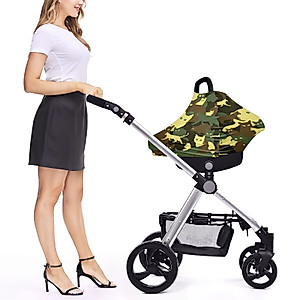 Baby Car Seat Stroller Covers Camouflage Ghost Cat Kitten Camo Nursing Cover Breastfeeding Scarf Soft Breathable Stretchy Infant Car Canopy Coverage Carseat Cover for Boys and Girls Multi Use