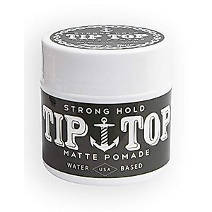 TIP TOP Matte Water Based Strong Hold Pomade 4.25oz