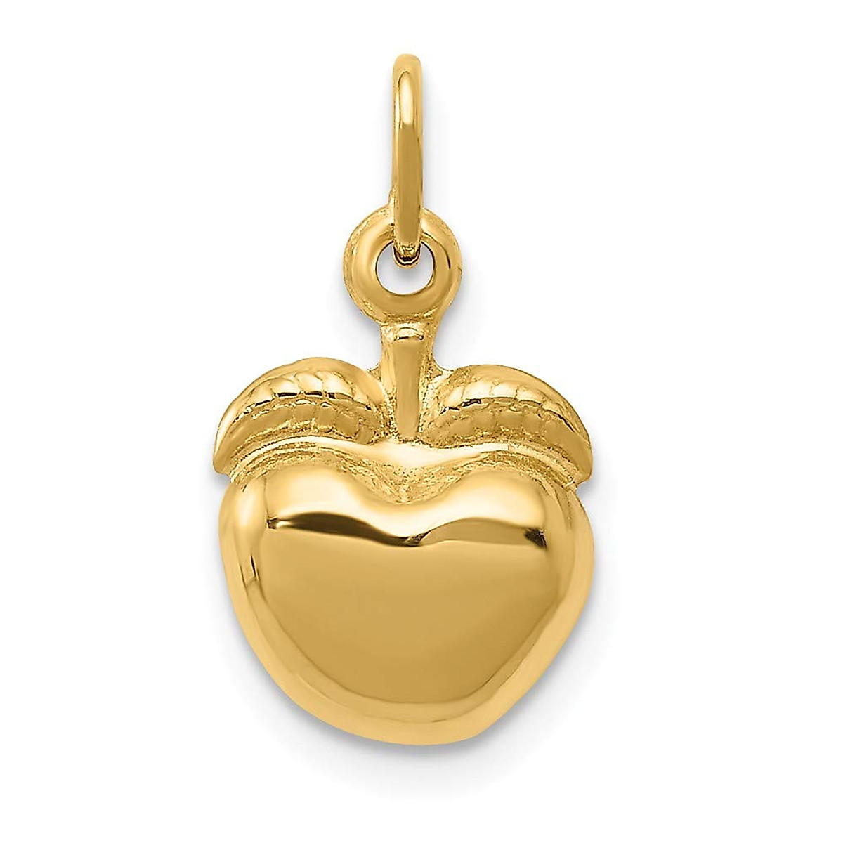 The Black Bow 14k Yellow Gold 3D Puffed Apple Charm