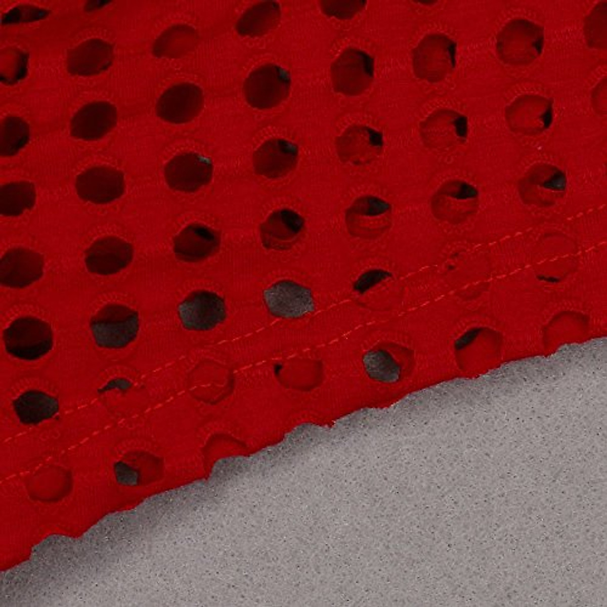 Men Boxer Briefs Round Hole Hollow Stretch Pouch Breathable Quick-Dry Sexy Underwear Mid Waist Fashion Trunks Underpants Red