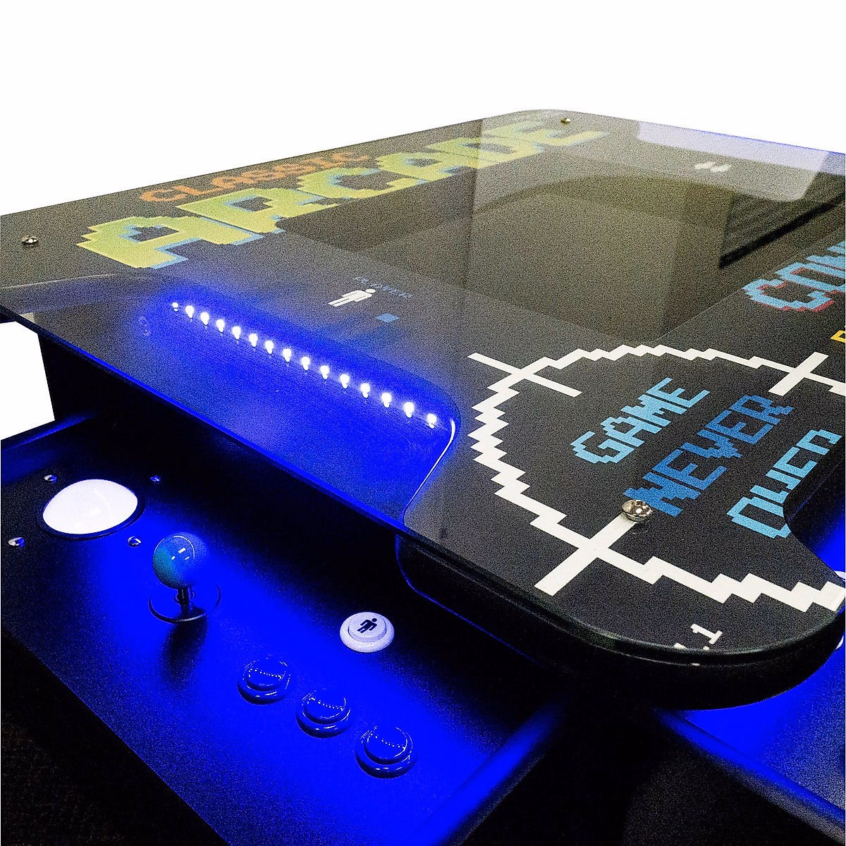 Creative Arcades Full Size Commercial Grade Cocktail Arcade Machine | 2 Player | 1162 Games | 22" LCD Screen | 3 Sided | Square Glass Top |4 Sanwa Joysticks | Trackball | 2 Stools | 3 Year Warranty