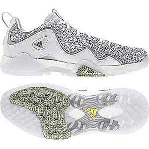 adidas Men's CodeChaos 21 Primeblue Spikeless Golf Shoes, Footwear White/Grey Four/Grey Two, 9.5