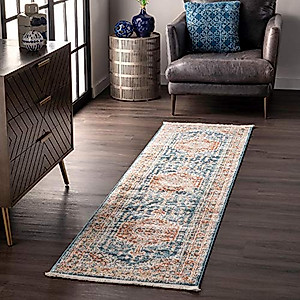 nuLOOM Derya Persian Vintage Accent Rug, 2' x 3', Blue