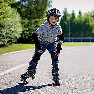 SZHZS Adjustable Toddler Kids Roller Skates with Light Up Wheels for Boys Girls Beginners for Indoor Outdoor Sports - M Size