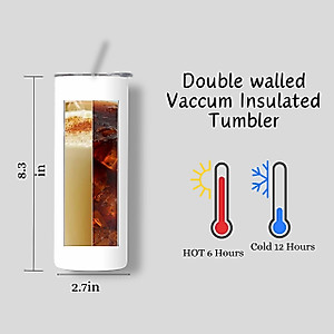 Dominican Republic Flag 20oz | Coffee Cup Stainless Steel Water Bottle With Lid Spill Proof Travel Thermos Cup For Ice Drinks/Hot Beverage| Double Wall Travel Tumble