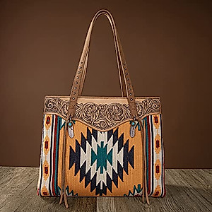 Montana West Aztec Tapestry Hobo Bag with Wallet Western Purse and Handbag for Women MBB-TR145G-816BR