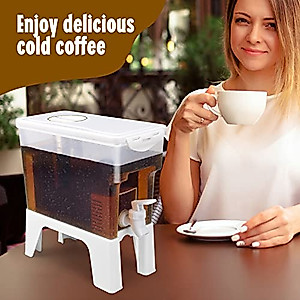 EUMIVF 0.9 Gallon Cold Brew Coffee Maker,Iced Coffee Maker With 600 Mesh Ultrafine Mesh Steel Filter And Spigot Iced Coffee Makers, Cold Brew Pitcher And Drink Dispenser For Fridge &Parties.