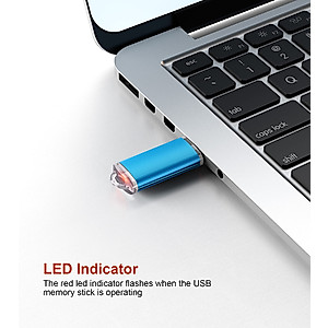 TOPESEL 128GB USB 3.0 Flash Drive, High Speed Thumb Drive USB Flash Drive USB Memory Stick for Data Storage (Blue)