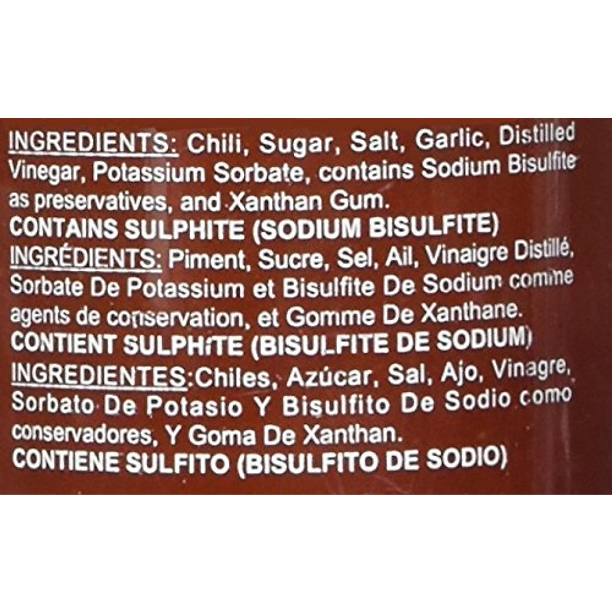 Sriracha Hot Chili Sauce Large Bottle 740ml (28oz X 2 Pack)