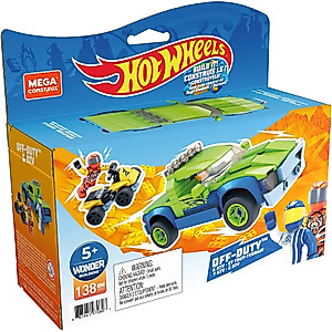 Hot Wheels Mega Construx Off-Duty and ATV Construction Set, Building Toys for Kids 5 Years and Up