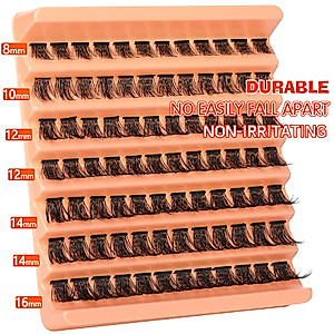 DIY Lash Extension Kit Lash Clusters Natural Look with Bond and Seal DIY Eyelash Extension Kit Lash Applicators for Individual Lashes D Curl Eyelash Clusters with Mascara Brush Cluster Lashes Glue