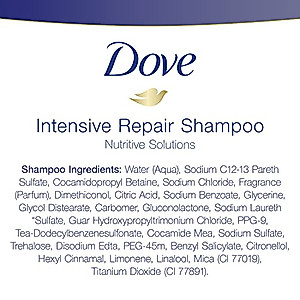 Dove Nutritive Solutions Strengthening Shampoo Intensive Repair 4 Count for Damaged Hair Dry Hair Shampoo Formula With Keratin Actives 20.4 oz