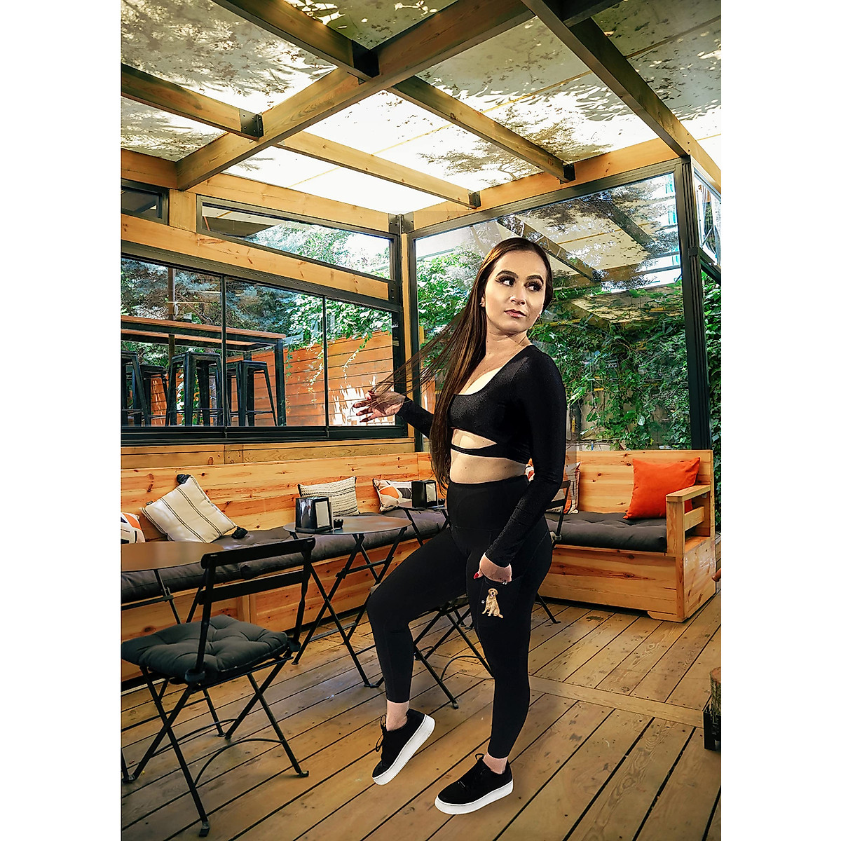 Golden Retriever High Rise Yoga Leggings for Pet Lovers - 25" Lightweight Ultra Soft Yoga Pants for Women with Side Pockets (as1, alpha, one_size, m, regular, petite, Golden Retriever)