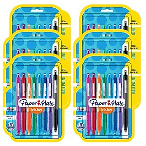 Paper Mate InkJoy 300RT Retractable Ballpoint Pens, Medium Point (1.0mm), Assorted, 48 Count, 6 Packs of 8