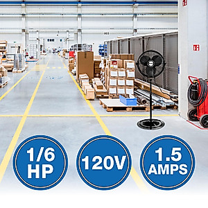 Air King 9418 18-Inch Industrial Grade Pedestal Fan