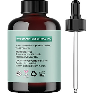 Maple Holistics Hair Regrowth Bundle - Pure Rosemary Oil for Hair Growth with Boost Hair Thickening Serum with Peppermint Black Castor Oil and More - Advanced Biotin Hair Growth Serum with Rosemary