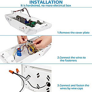 TORCHSTAR LED Emergency Lighting, Commercial Emergency Lights with Battery Backup, UL Listed, Two Heads, AC 120/277V, Hardwired Emergency Exit Light Fixture for Business, Home Power Failure, Pack of 2