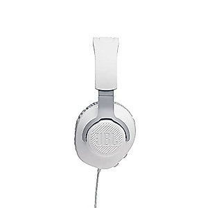 JBL Quantum 100 - Wired Over-Ear Gaming Headphones - White (Renewed)