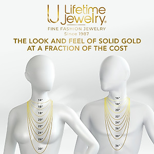 LIFETIME JEWELRY 3mm Gold Rope Chain for Men & Women 24k Real Gold Plated Diamond Cut Gold Chain Necklace Women & Necklace for Men 14 to 36 Inch (18 inches, White Gold)