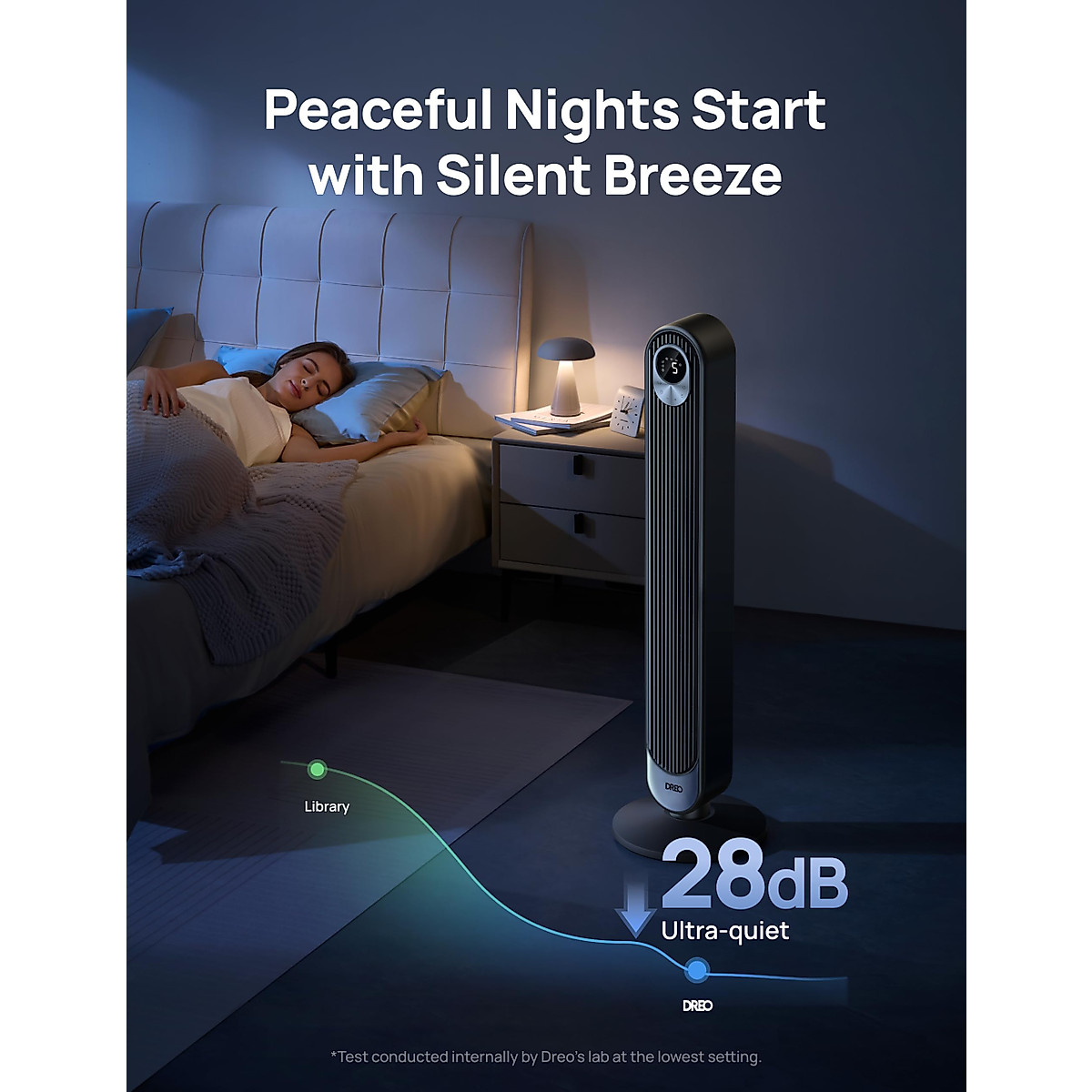 Dreo Tower Fan 42 Inch, Cruiser Pro T1 Quiet Oscillating Bladeless Fan with Remote, 6 Speeds, 4 Modes, LED Display, 12H Timer, Black Floor Standing Fan Powerful for Indoor Home Bedroom Office Room