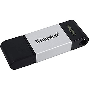 Kingston DataTraveler 80 32GB USB Type-C Flash Drive (DT80/32GB), Metal