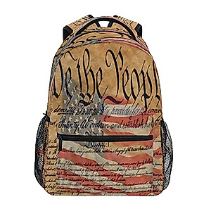 ALAZA Retro Stylish American Flag Travel Laptop Backpack Business Daypack Fit 15.6 Inch Laptops for Women Men
