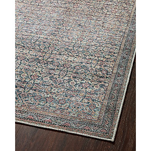 Loloi II Adrian Collection ADR-04 Area Rug 7'-6" x 9'-6" Denim/Multi Rectangular 0.18" Thick