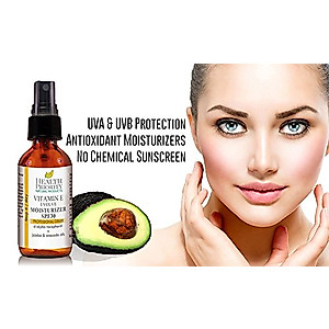 Organic Daily Moisturizer with SPF Infused with Vitamin E Oil | Sunscreen for Face | Anti-Aging Hydrating Lotion for Skin | Facial Moisturizer with SPF to Protect against UV Rays | 1 Fl Oz