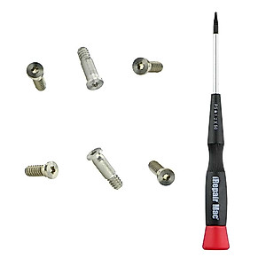 Silver Pentalobe Bottom Case Screws and Pentalobe Screwdriver Compatible with MacBook Retina 15-inch A1707 and A1990, Year 2016-2020