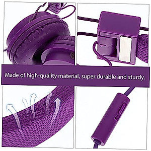 Mikikit Headset Wired Music Headset Boys Headphones for Over Ear Headphones Wired Headphones for Noise canceling 3. 5mm Earphone Noise Wired Earphones Earmuff Headphones Plastic