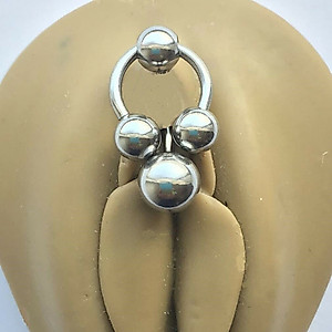 PODOL STAR Surgical Steel VCH Piercing Jewelry - 14g Horseshoe & Barbell Combo